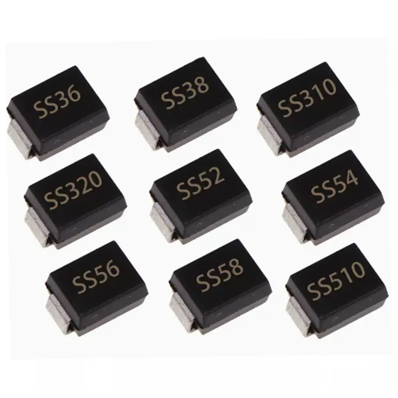 Diodos-SMD-100-piezas-SMA-SS14-SS34-SS12-SS16-SS24-SS26-SS36-SS54-SS110 ...