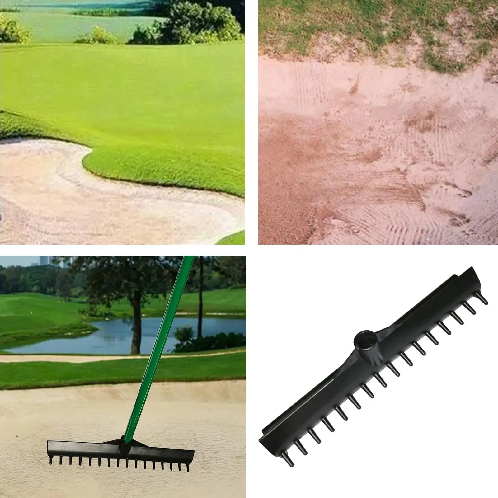 Golf-Bunker-Rake-Head-Replacement-Head-Only-Plastic-for-Leaves-Pine ...