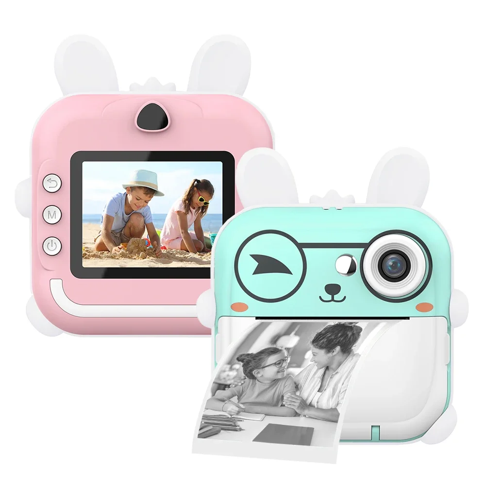 Thermal-Print-Camera-Kids-Camera-Instant-Print-Photo-HD-1080P-8MP-with ...