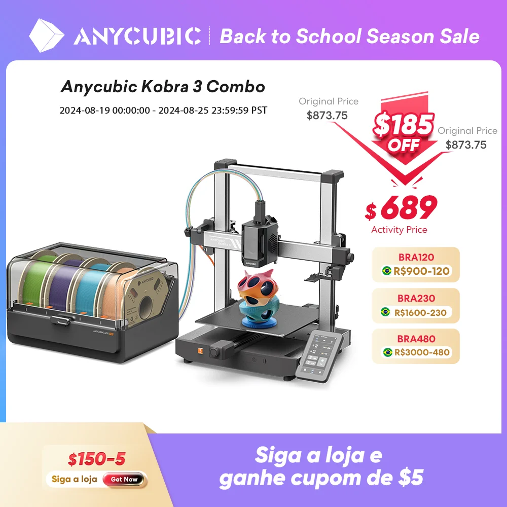 ANYCUBIC-K3-Impressora-3D-FDM-Multi-Color-seca-enquanto-imprime-em ...
