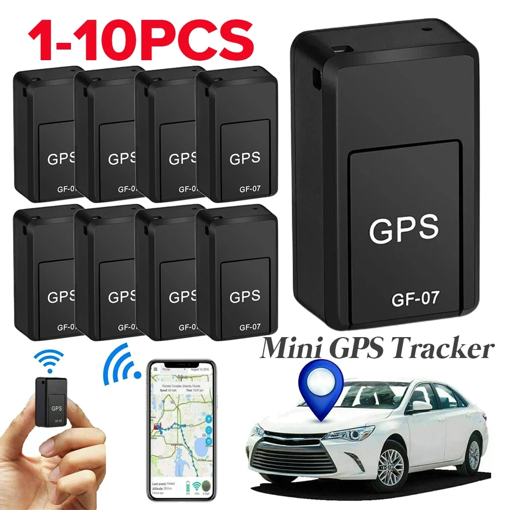1-10pcs GF-07 Car Mini GPS Tracker Anti-Theft Locator Real Time ...
