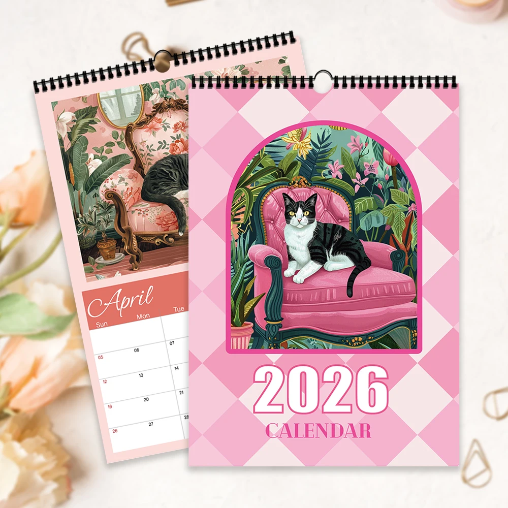 1pc, 2026 Whimsical Theme Calendar - Warm and Healing, 12 Unique ...