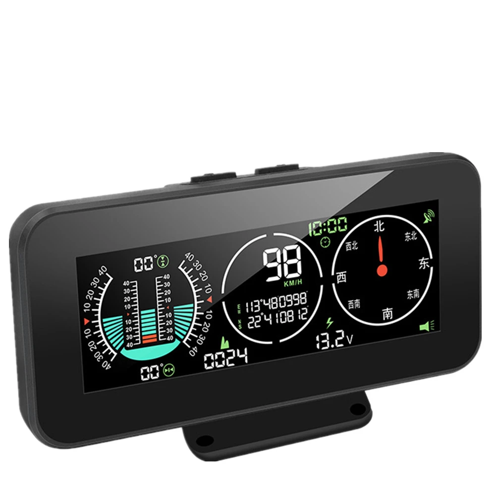 OBD2 GPS HUD Head Up Speed PMH KMH Slope Meter Inclinometer Car Compass ...