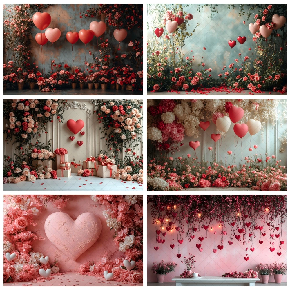 February 14 Valentine's Day Backdrop Romantic Valentine Scenes Red Love ...