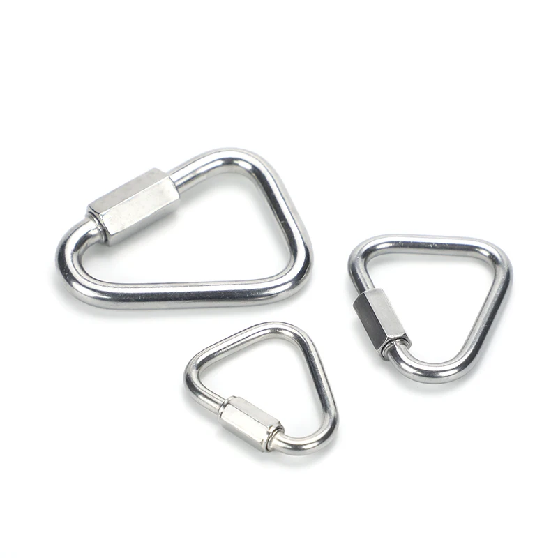 304 Stainless Steel Triangle Connecting Ring Rock Climbing Carabiner ...