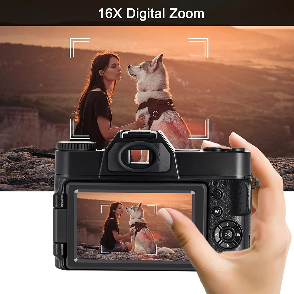DIXSG Professional WiFi Digital Camcorder 4K Camera 3.0 180° Flip ...