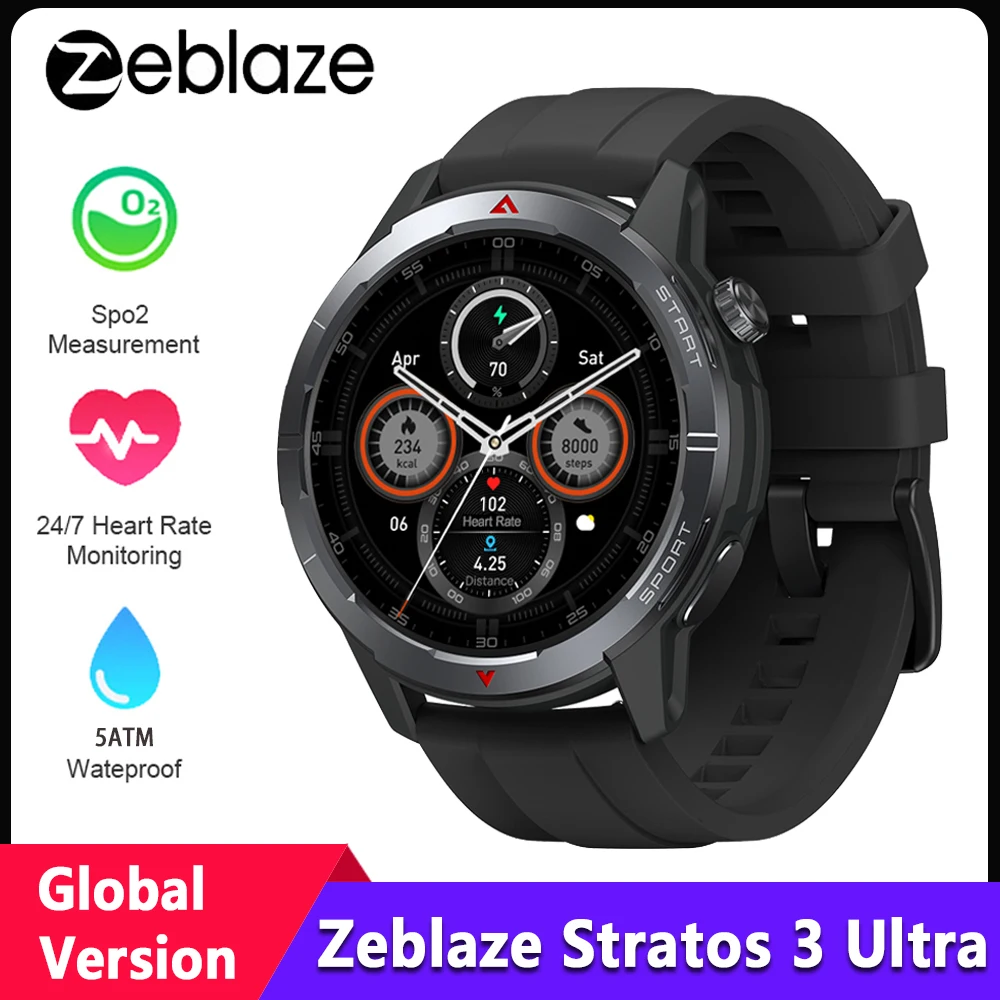 Reloj-inteligente-Zeblaze-Stratos-3-Ultra-para-exteriores-con-GPS-para ...