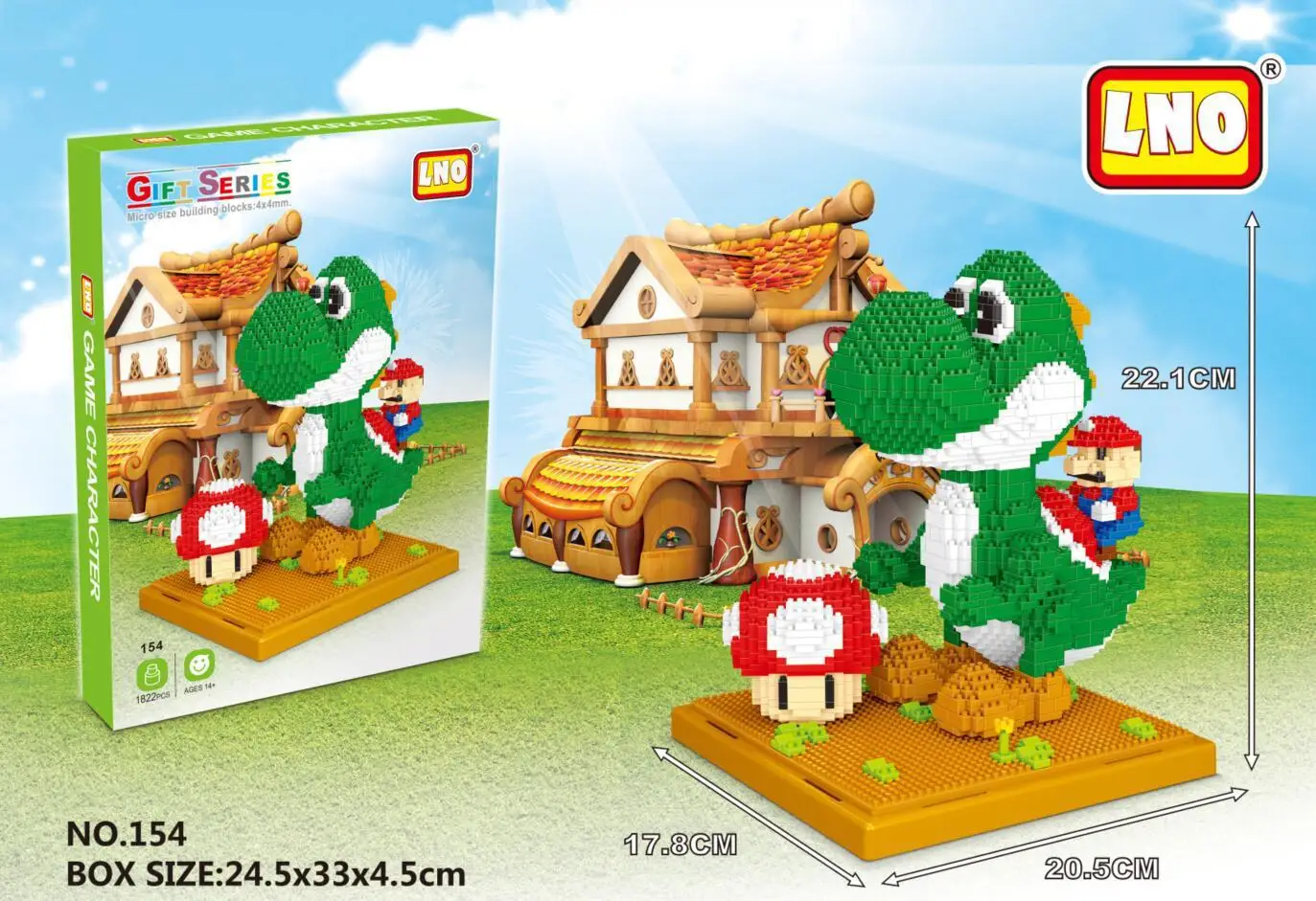 Bloques de construcción Super Mario Micro Princess Peach Bowser Yoshi ...
