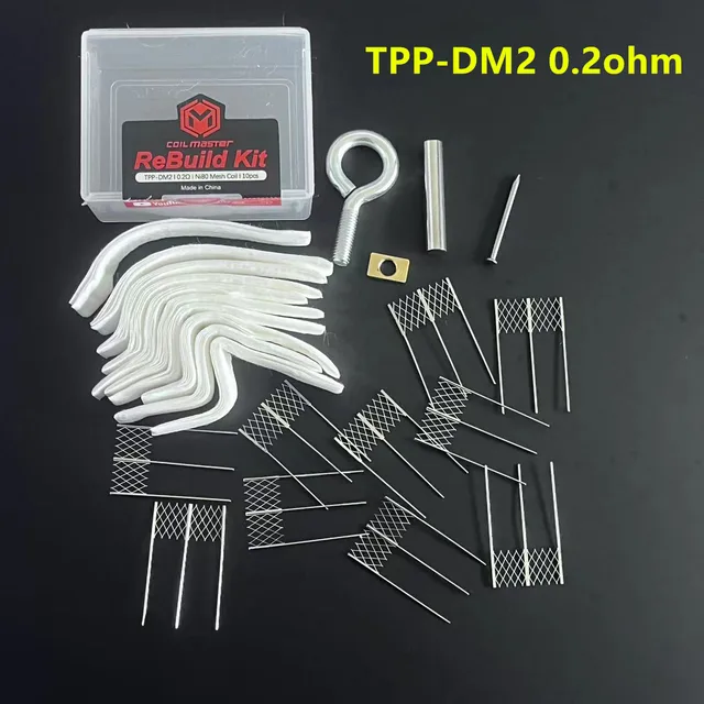 Rebuild Kit Ni80 Mesh for TPP DM2 0.2 DM3 0.15 DM4 0.3 Coil for Drag 3/Drag X Plus/Drag X S Pro ...