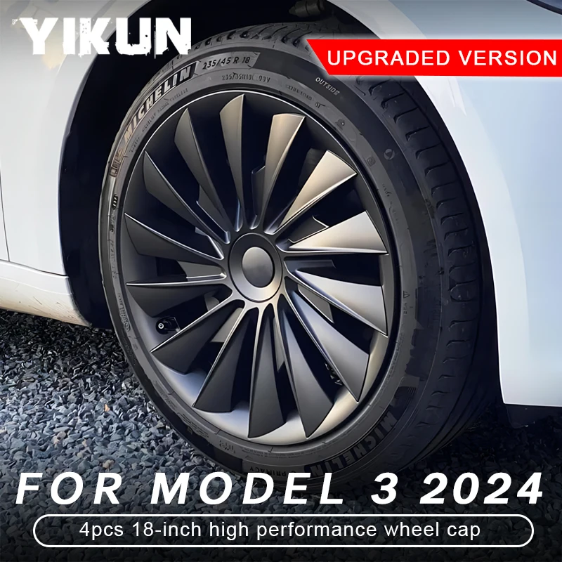 4PCS-Car-HubCap-For-Tesla-Model-3-Highland-2024-Performance-Replacement ...
