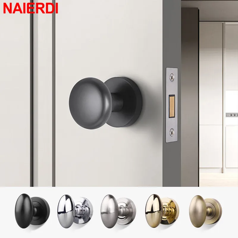 NAIERDI-Privacy-Door-Lever-Set-Black-Zinc-Alloy-Hidden-Door-Lock ...