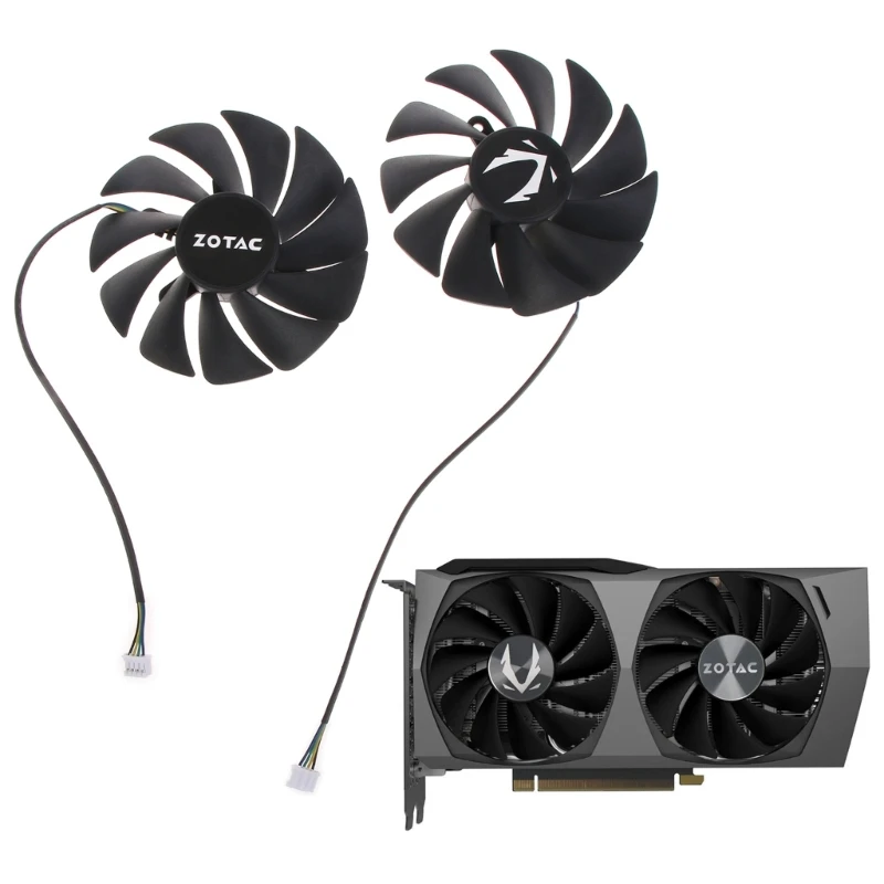 1-2PC-89mm-GA92S2U-12V-4Pin-Graphics-Card-Cooler-Fan-for-ZOTAC-GAMING ...