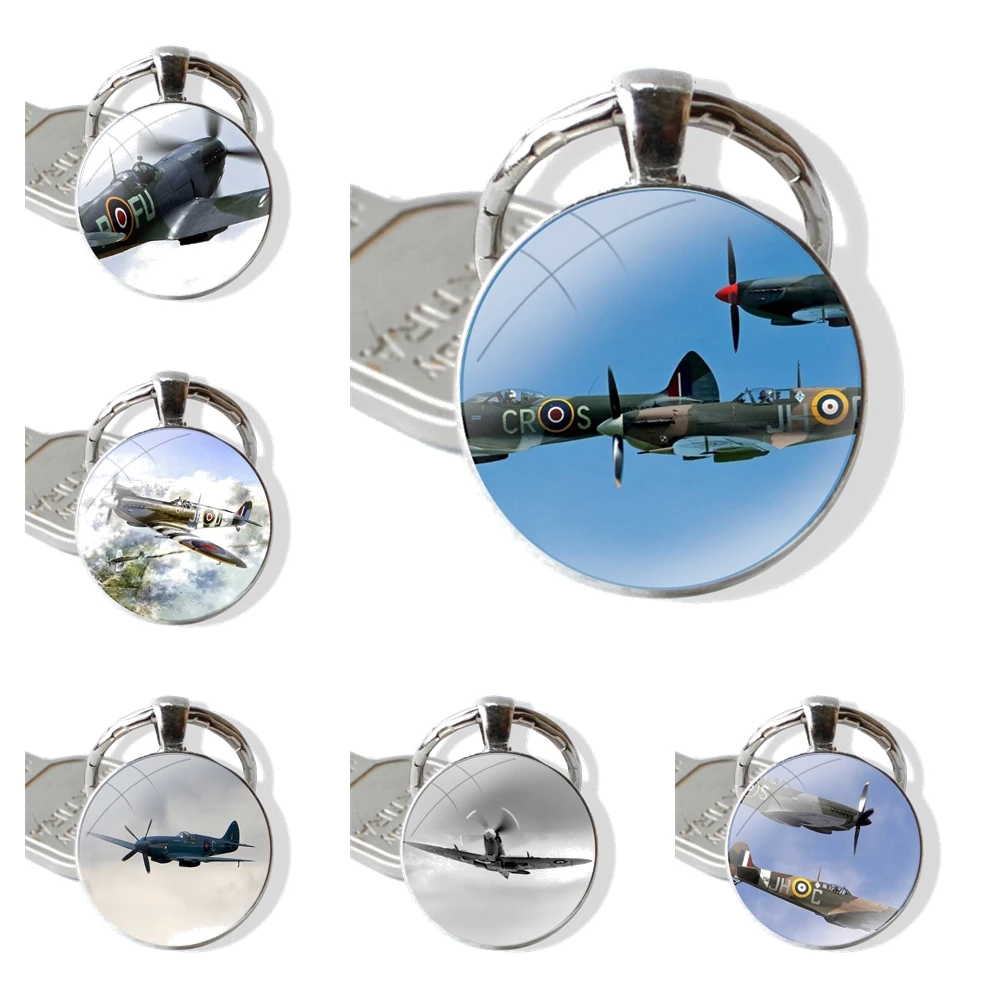 Glass-Metal-Pendant-Key-Chain-Classic-Men-Women-Key-Ring-Accessories ...