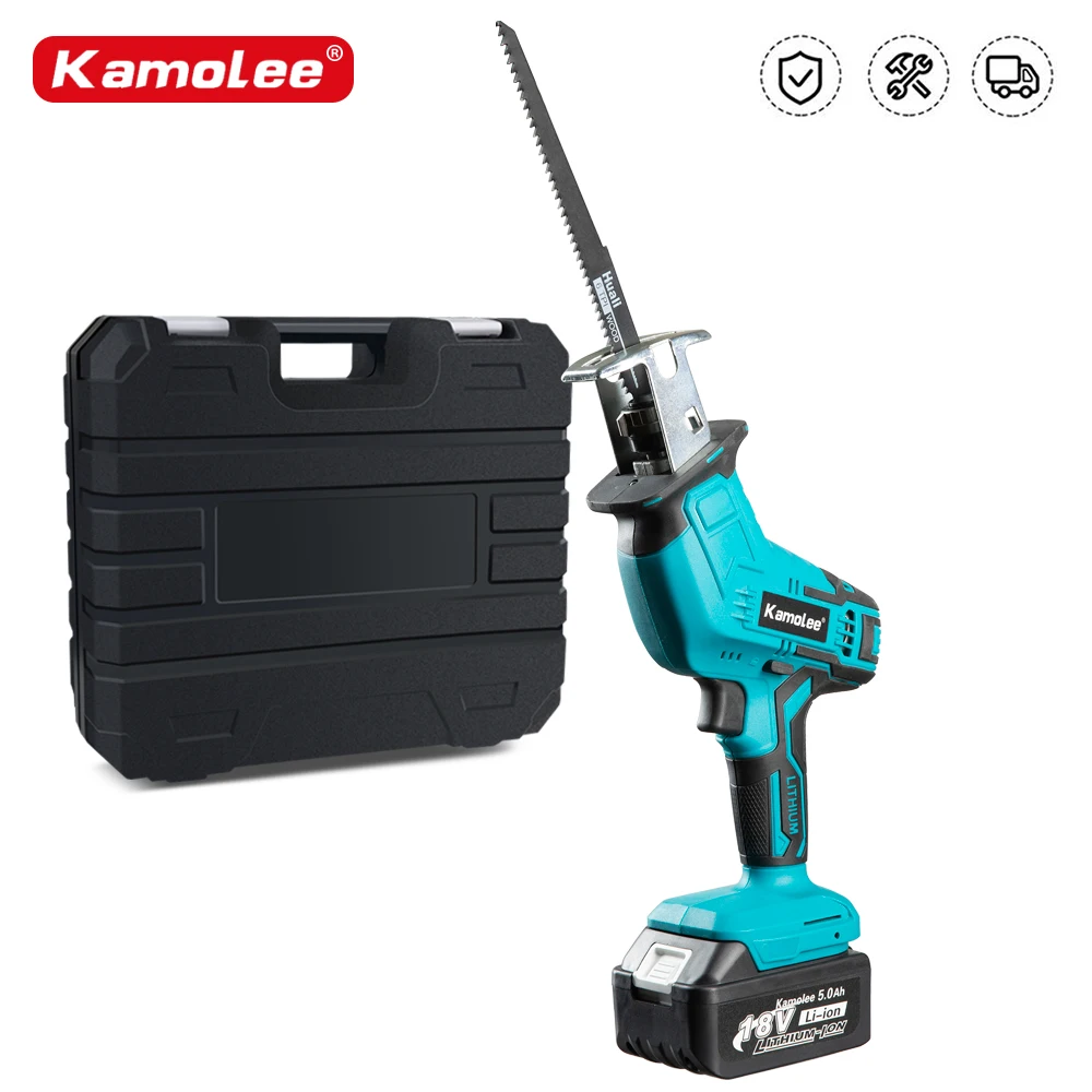 Kamolee 3600W 12000SPM 브러시리스 무선 전기 왕복 톱, 가변 속도 금속 목재 커터 도구 마키타 18V 타자 ...