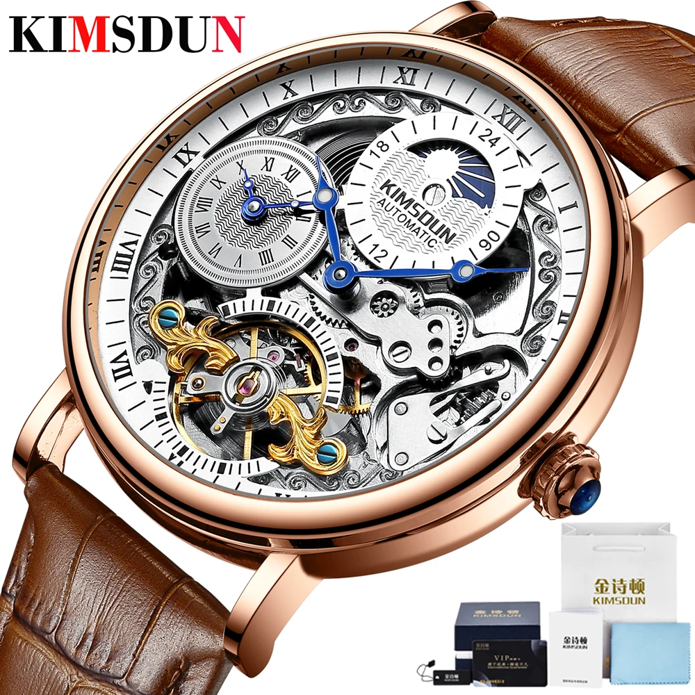 Kimsdun-Business-Skeleton-Watches-Mechanical-Automatic-Watch-Men ...