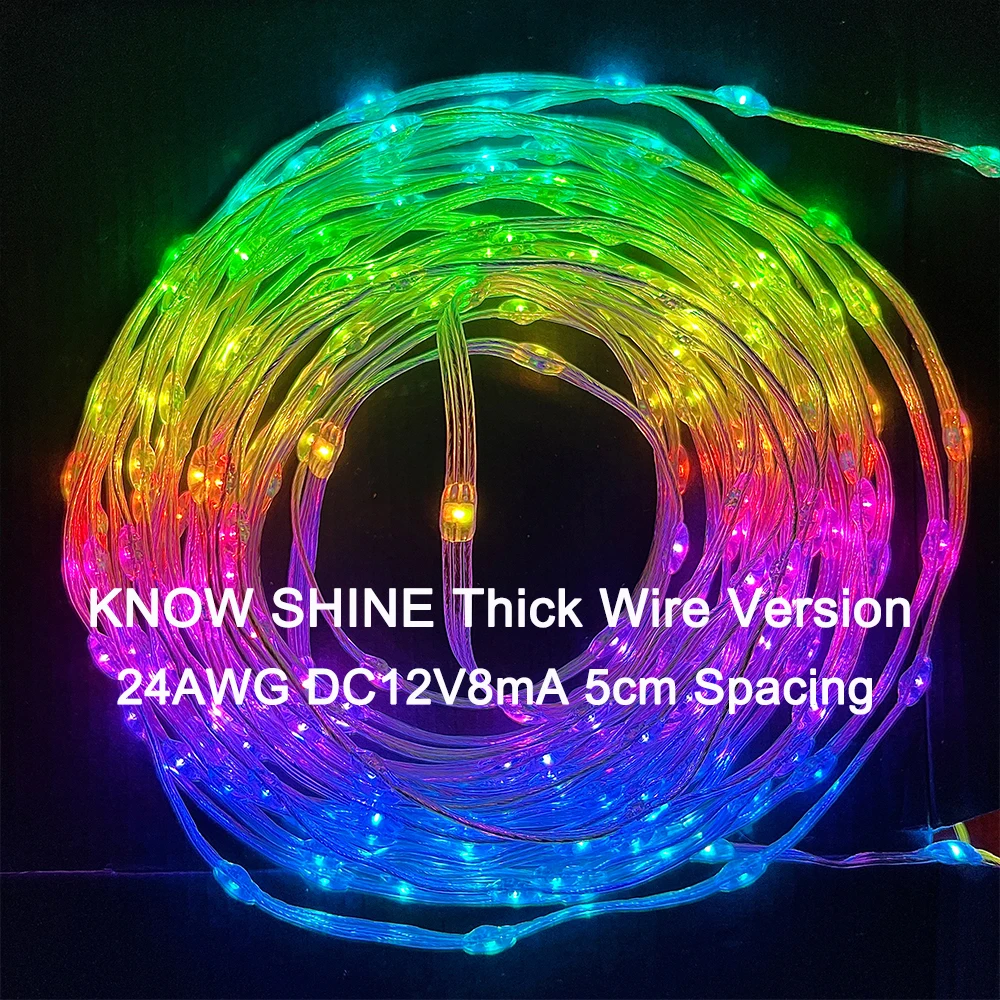 Thick-Wire-Version-24AWG-DC12V8mA-5cm-Spacing-LED-String-Lights-WS2811 ...