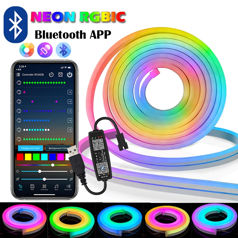 Neon-Led-Strip-Lights-9-6Ft-RGBIC-Neon-Led-Lights-5V-App-Control-Music ...