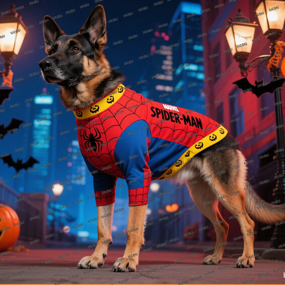 Spider-Man Pet Costume – Cute Cartoon Dog & Cat Outfit – Pup Meow