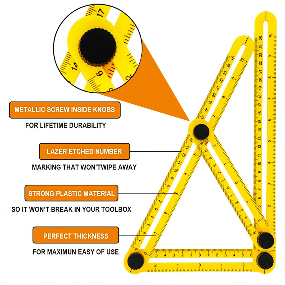 Professional-Template-Tool-Angle-Ruler-Measuring-Protractor-Activity ...