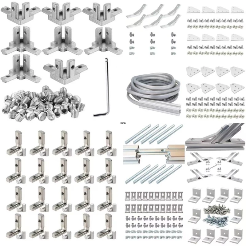 2020 Aluminum Extrusion T/V Slot Corner Bracket 20S Extruded Right ...
