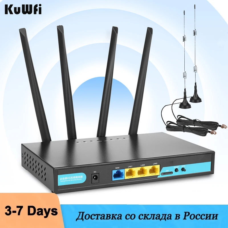 Kuwfi 4g Lte Wifi Wireless Router 300mbps Cat 4 High Speed Industry Cpe ...