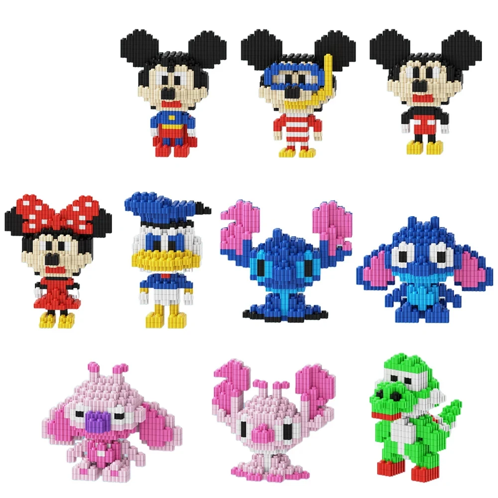 New-Cute-Mice-duck-Kitten-Building-Blocks-Cartoon-Character-Assembled ...