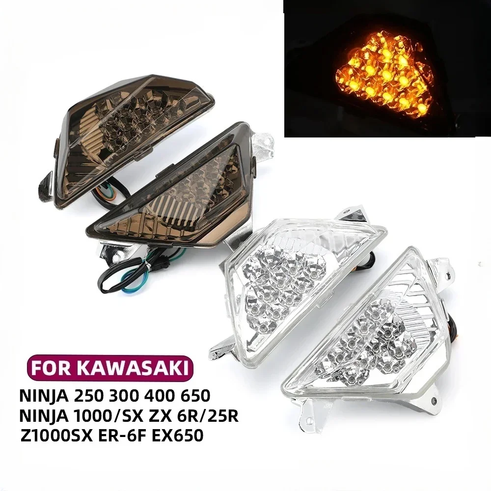 Motorcycle-Flasher-LED-Turn-Signals-Light-For-KAWASAKI-NINJA-250-300 ...