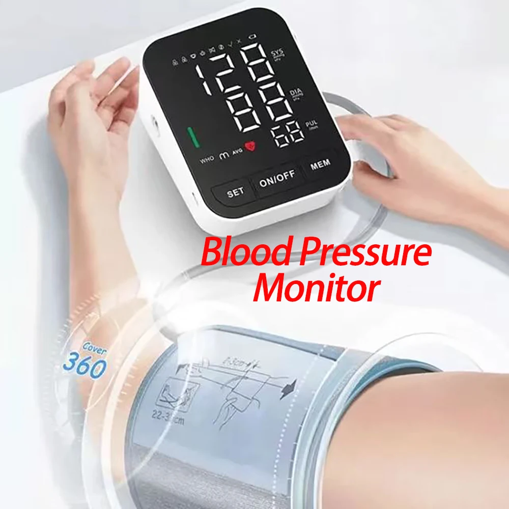 Monitor-electr-nico-de-presi-n-arterial-con-pantalla-LED-medidor-de ...