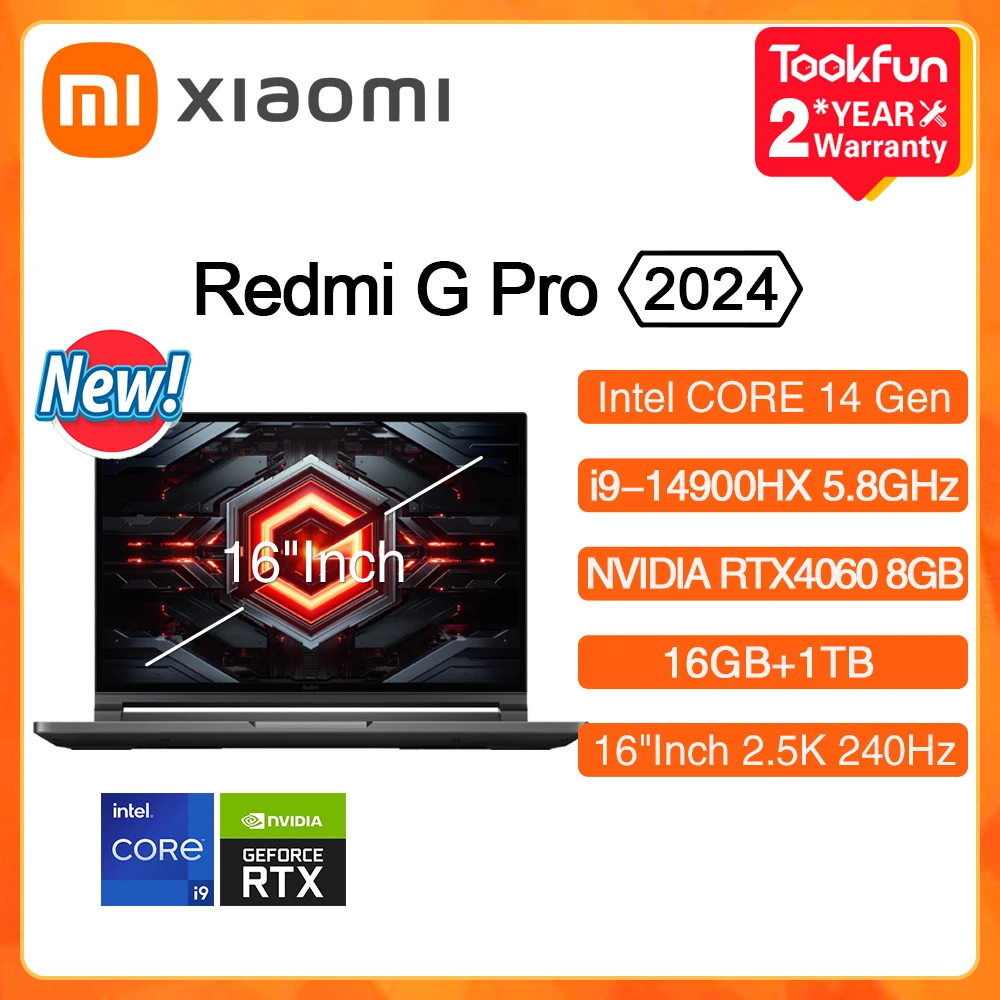 XIAOMI-ordenador-port-til-Redmi-G-Pro-para-videojuegos-2024-Intel-Core ...