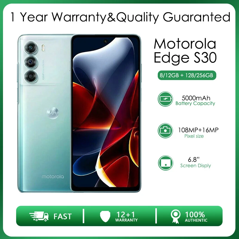 Original Motorola Moto Edge S30 5g Smartphone Octa Core Snapdragon 888 ...