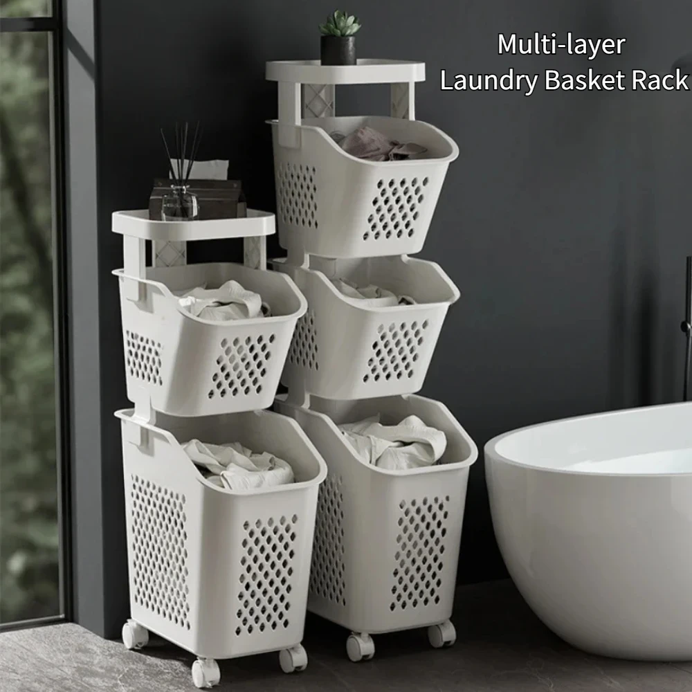 Laundry-Basket-with-Wheels-3-Tier-Dirty-Clothes-Storage-Basket-Laundry ...