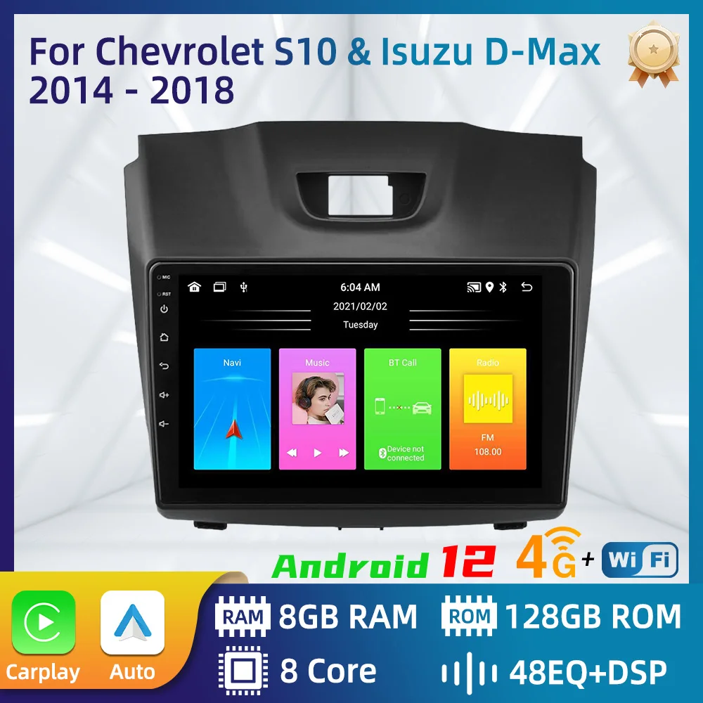for Chevrolet S10 Isuzu DMAX D-Max 2014 - 2018 GPS Navigation Stereo ...