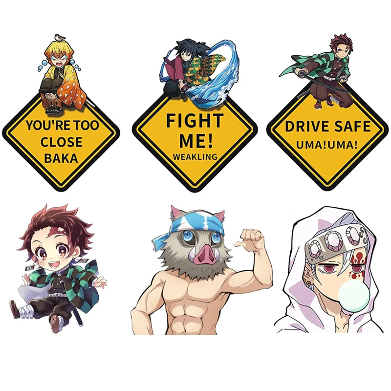 Anime-Ghost-Slayer-Car-Sticker-Inosuke-Nezuko-Tanjiro-car-Sticker ...