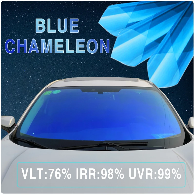 3/2/1M Blue Chameleon Film 60% VLT Car Front Rear Window Windshield ...