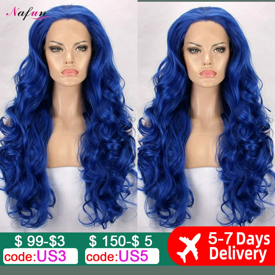 Navy-Blue-Color-Body-Wave-13x4-Lace-Front-Wig-Brazilian-Colored-Blue ...