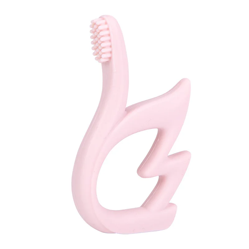 【HOT】 Swan Toothbrush Baby Teething Period Chewing Latex Milk Teeth ...