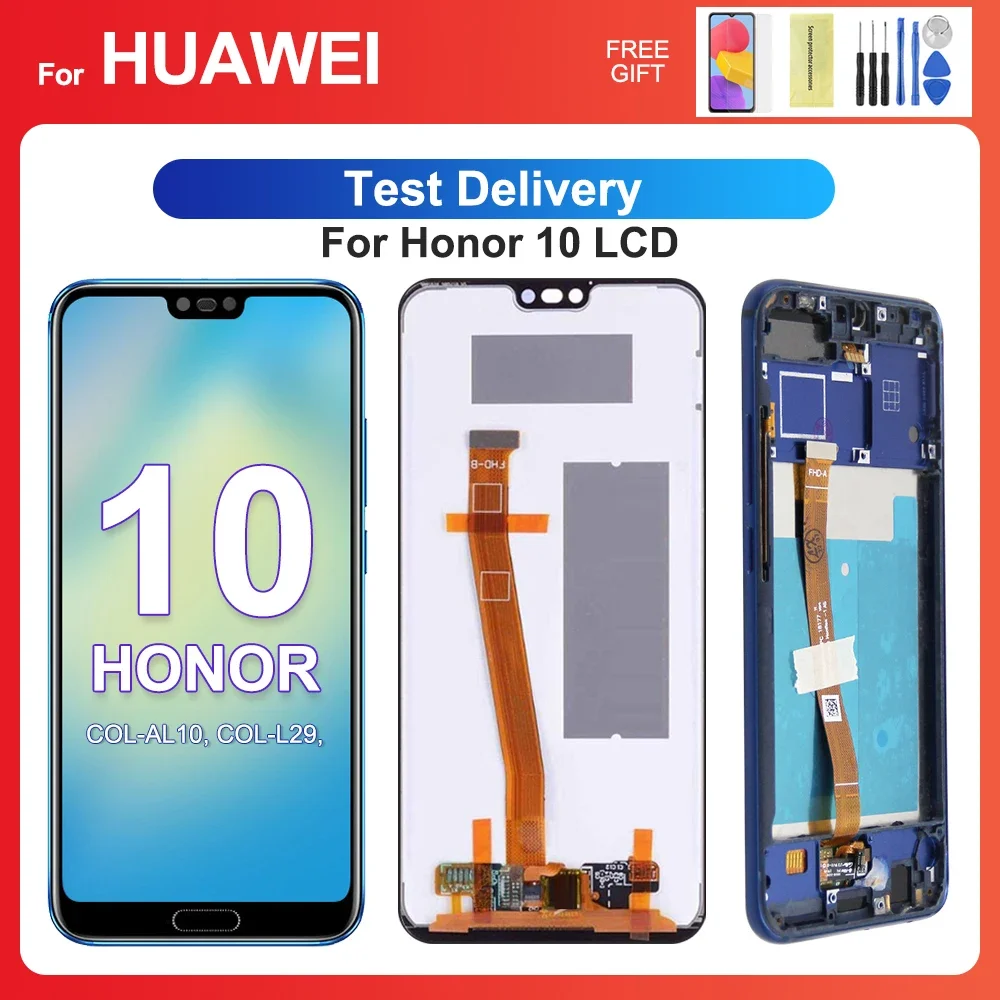 For-HUAWEI-Honor-10-5-84-For-Honor10-COL-AL10-With-Fingerprint-LCD ...