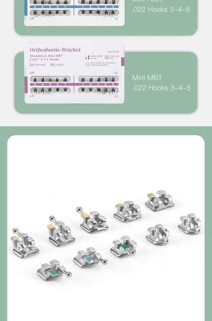Crochet Dentaire 8Pack Dental Orthodontic Metal Brackets Braces Mini ...