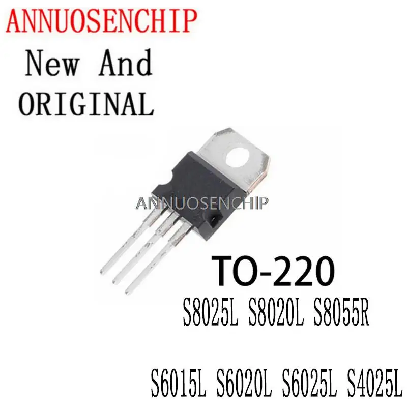 5 piezas nuevo y Original TO-220 25A 600V SCR S8020 S8055 S6015 S6020 ...