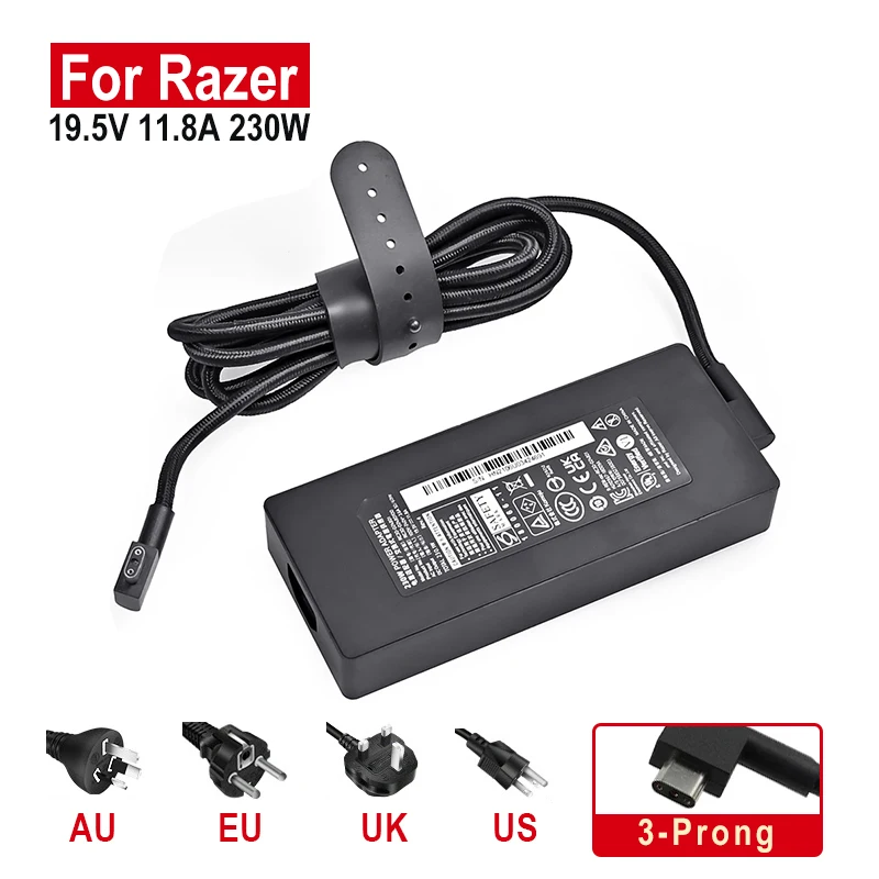 19.5V 11.8A 230W USB Type C AC Adapter Charger For Razer Blade 15 Pro ...