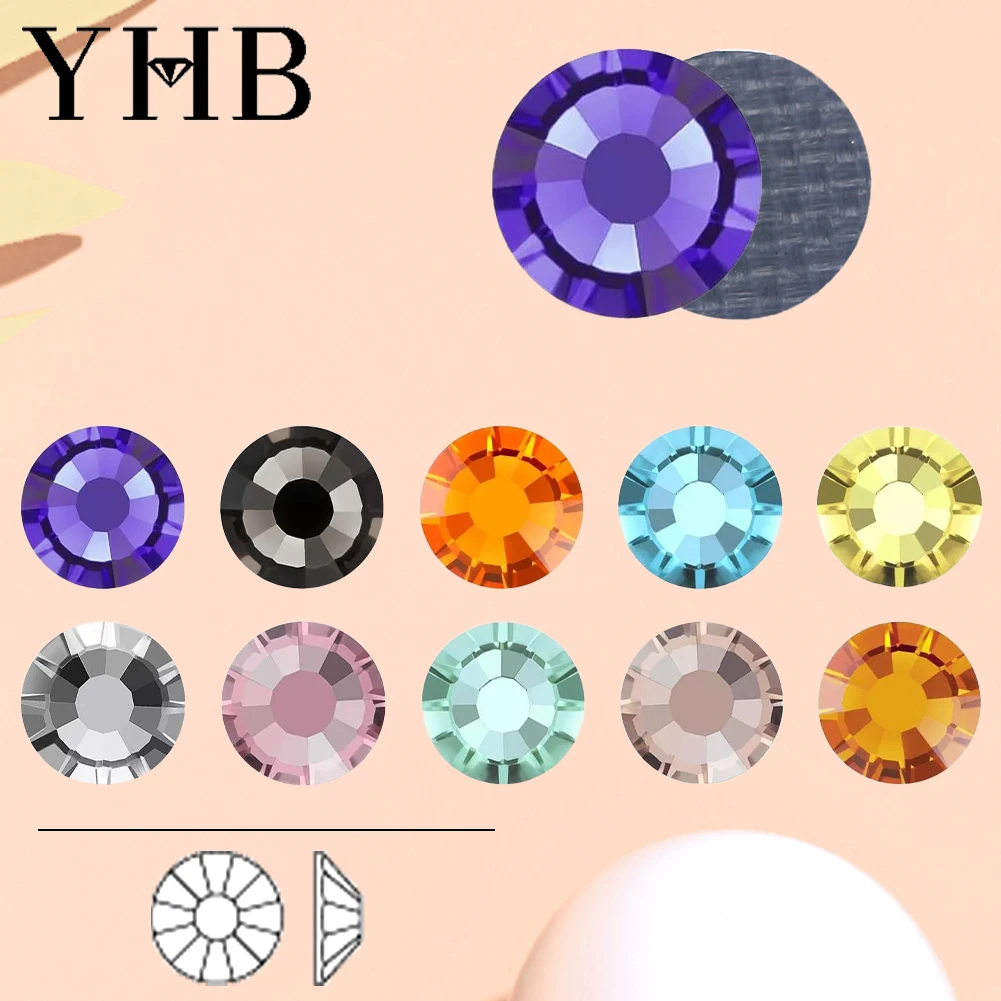 YHB 101-127 High Quality Crystal Cristales Hotfix Glitter Glass ...