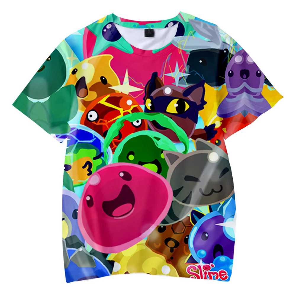 Summer-Slime-Rancher-3D-Print-T-Shirts-Cartoon-Anime-Game-Streetwear ...