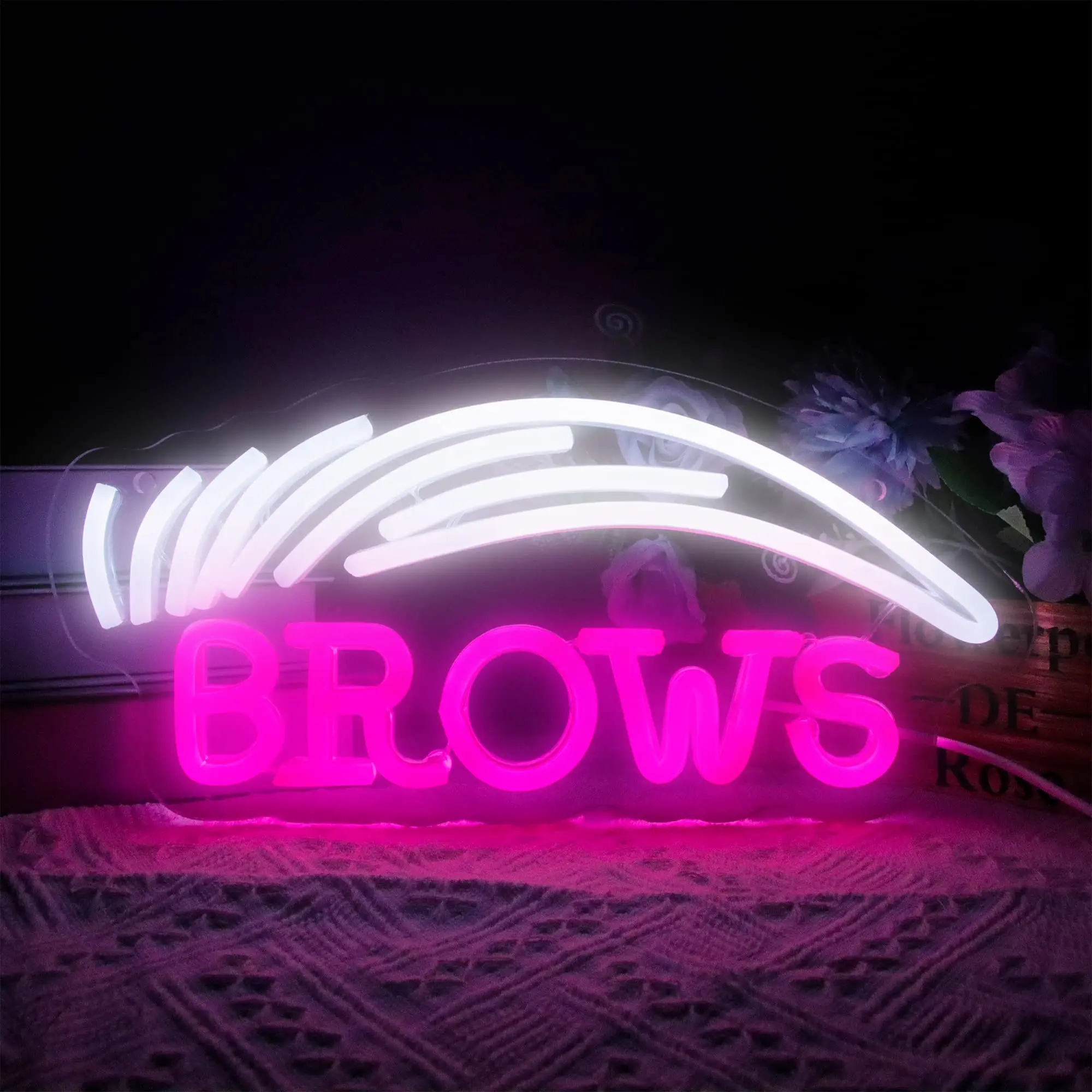 BROWS-Neon-Sign-Gift-Custom-LED-Light-Beauty-Room-Wall-Decor-For-Lashes ...