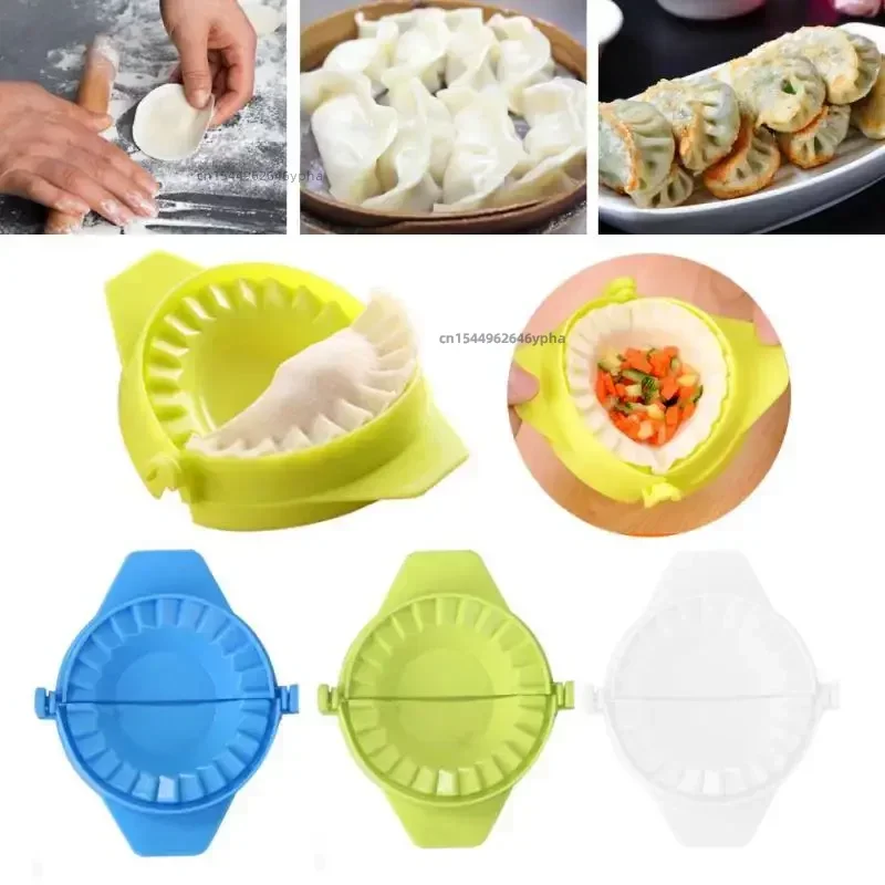 DIY Dumplings Maker Dough Pressing Tool Manual Wrapper Making Plastic ...