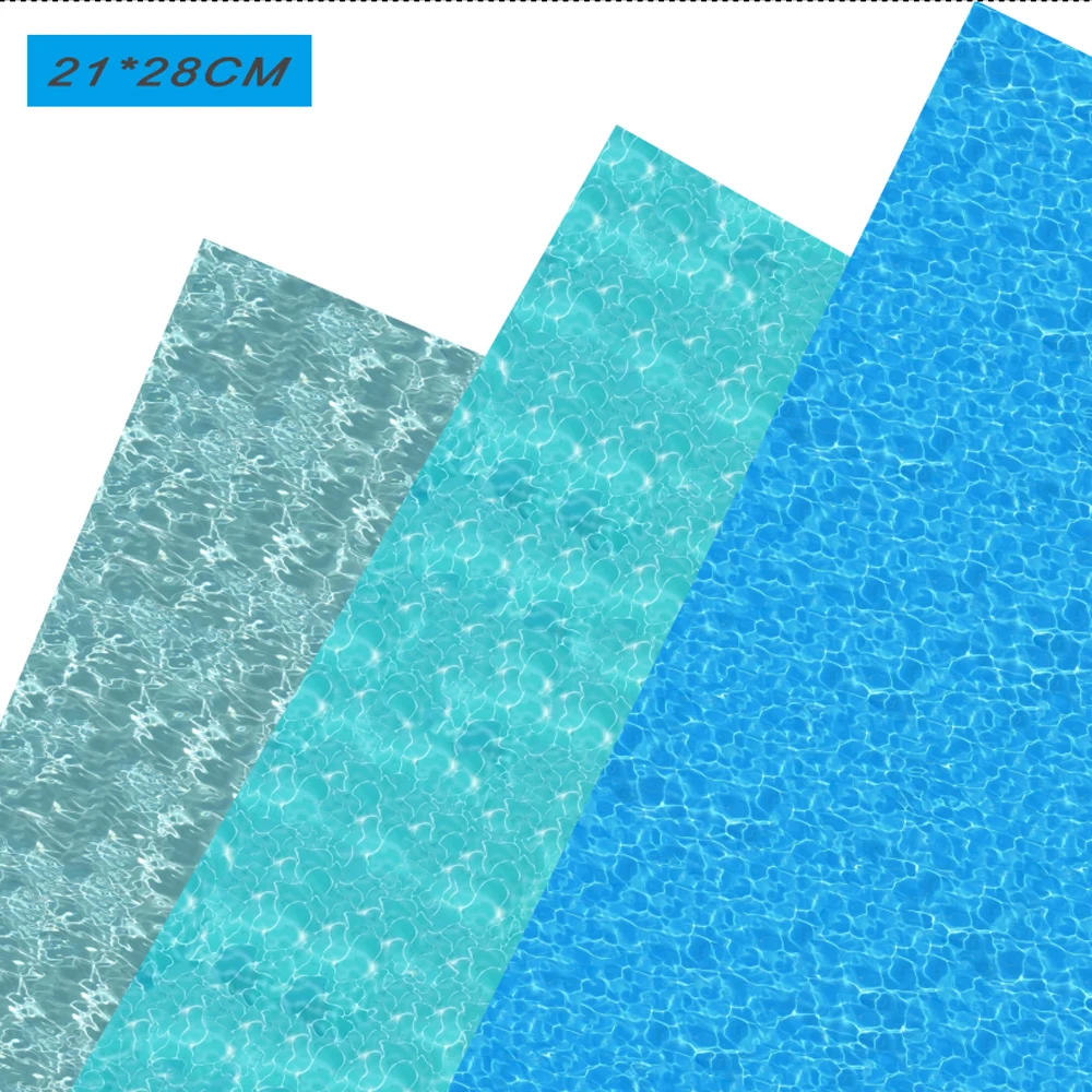1pc A4 Size Simulation Water Pattern Stickers Diy Model Making Material ...