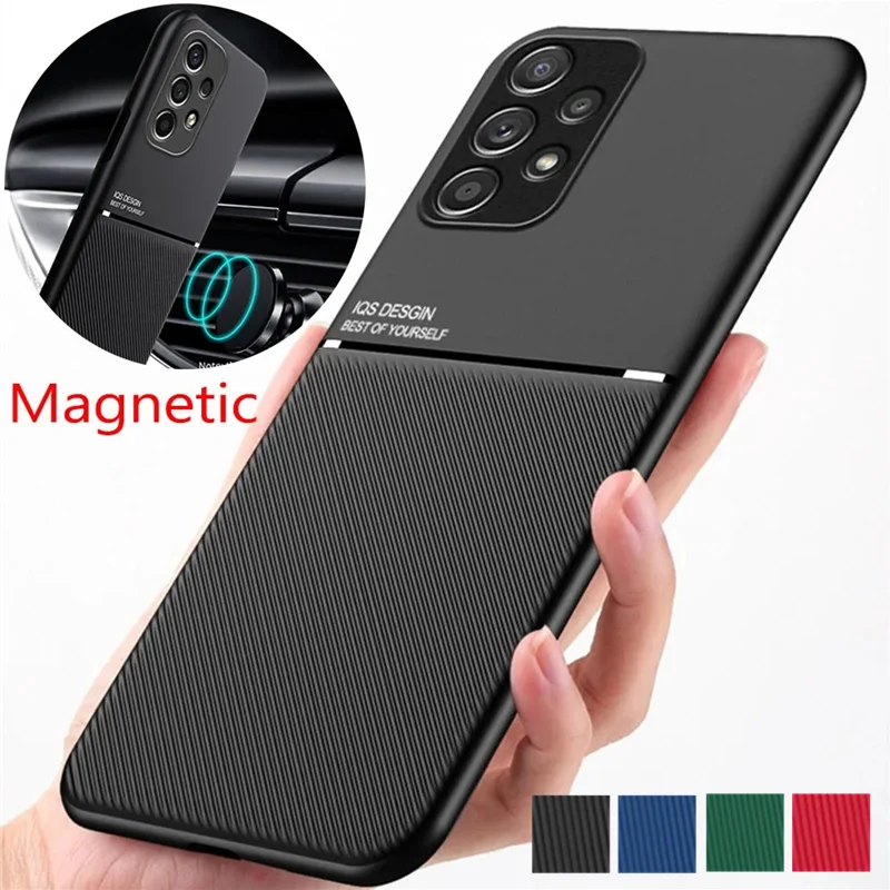 Luxury Non-Slip Magnetic Phone Case with Built-in Car Holder for Galaxy ...