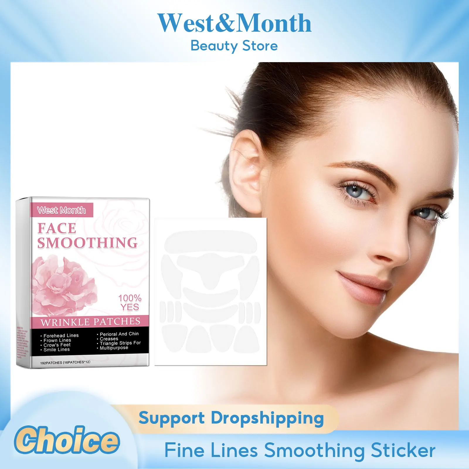West-Month-Face-Smoothing-Patch-Lighten-Forehead-Eye-Cheek-Frown-Fine ...
