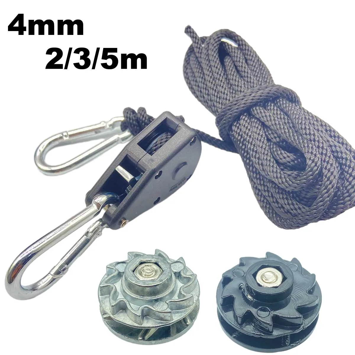 4mm-2-3-5m-Black-Camping-Tent-Wind-Rope-Tie-Down-Rope-Tightener ...