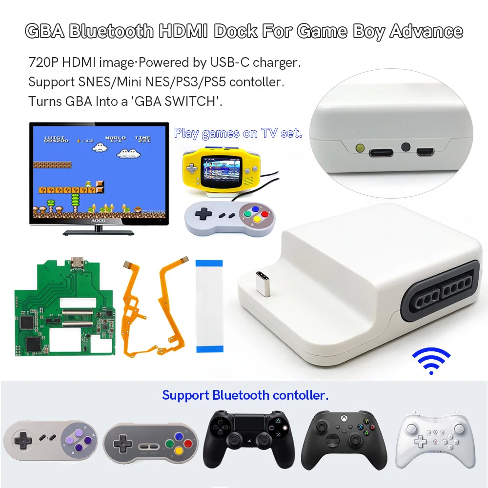 Hispeedido-Kit-de-base-para-consola-Game-Boy-Advance-720P-HDMI-GBA ...
