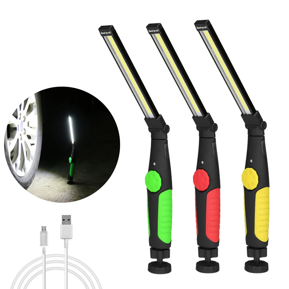 Portable-COB-LED-Flashlight-USB-Rechargeable-Work-Light-Waterproof ...